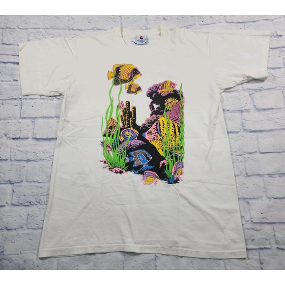 Pepsi | Shirts | Pepsi Mens Lxl Fish Coral Reef Ocean T Shirt Nature ...